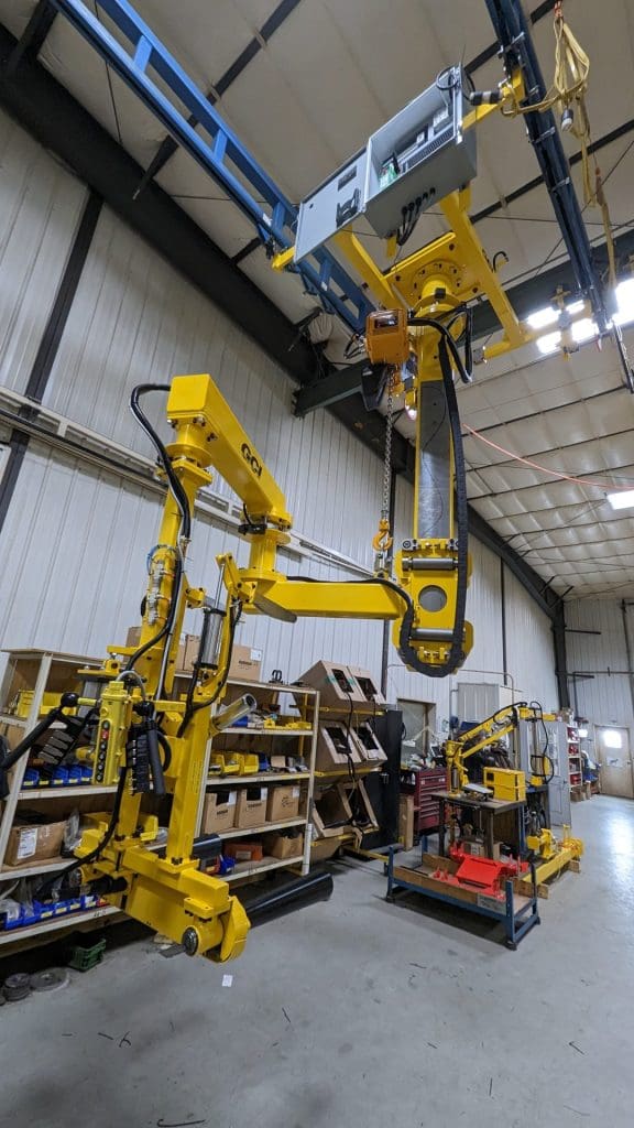 Overhead Stacker Lift Arm for Industrial Tires - GCI