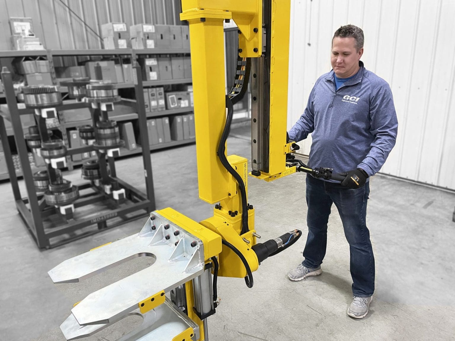 Overhead Lift Assist Stacker for Clutch Assembly - GCI