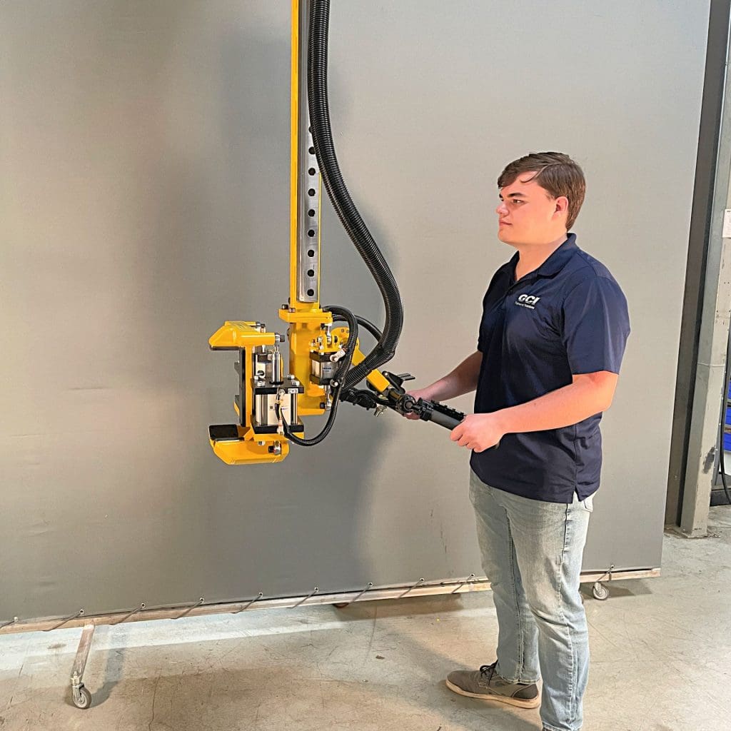 Overhead-Mounted Lift Assist Tube for Motor Installation - GCI